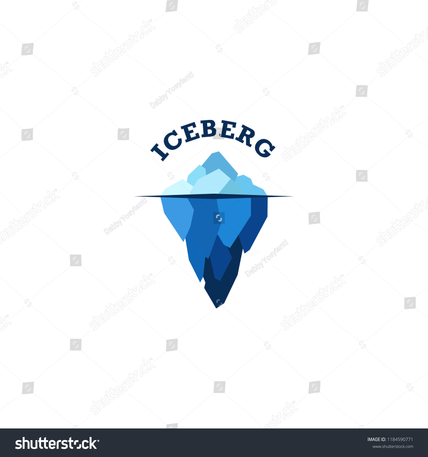 Iceberg Logo Template: vector de stock (libre de regalías) 1184590771