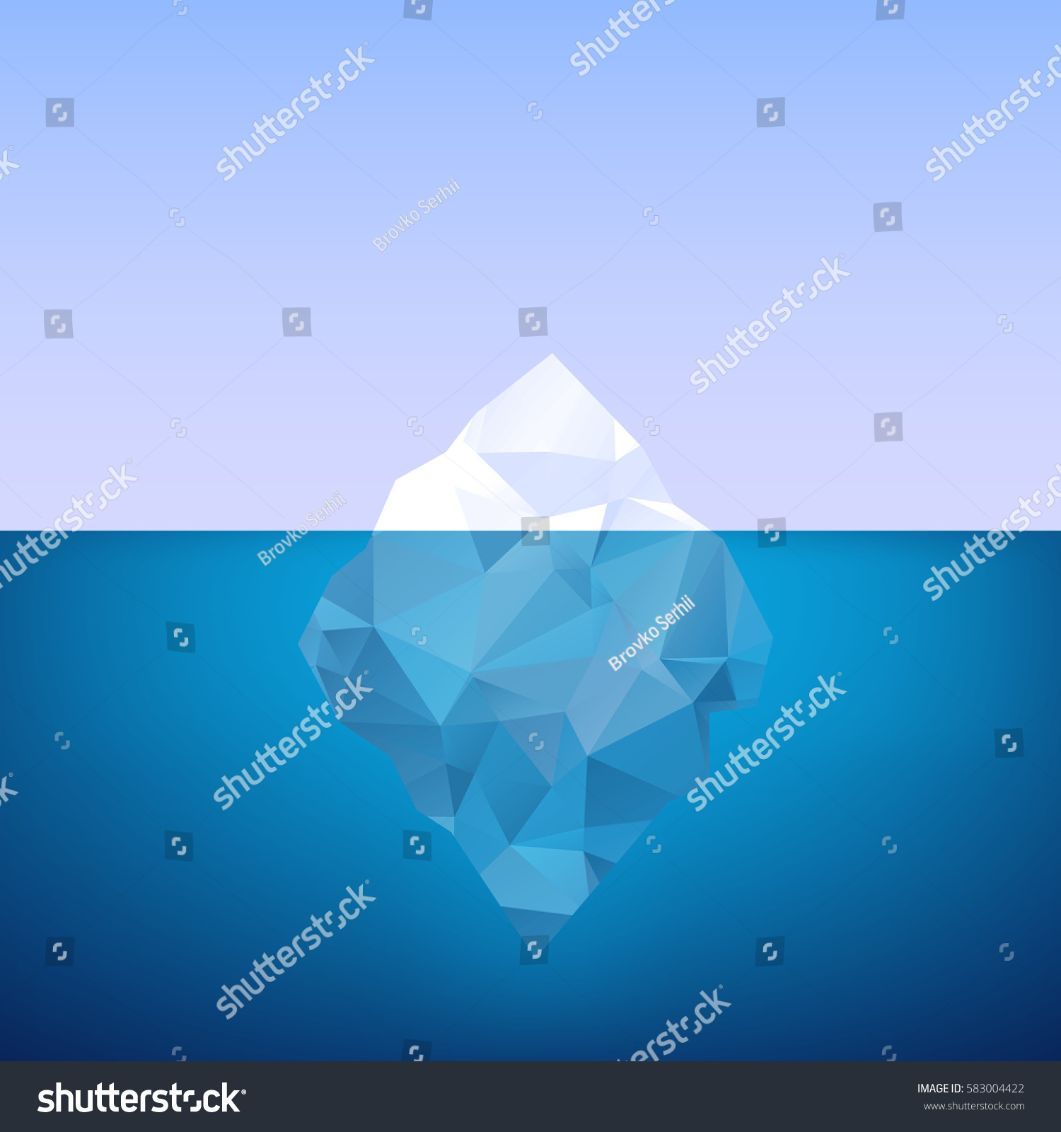Iceberg Vector Illustration Stock Vector (Royalty Free) 583004422 ...