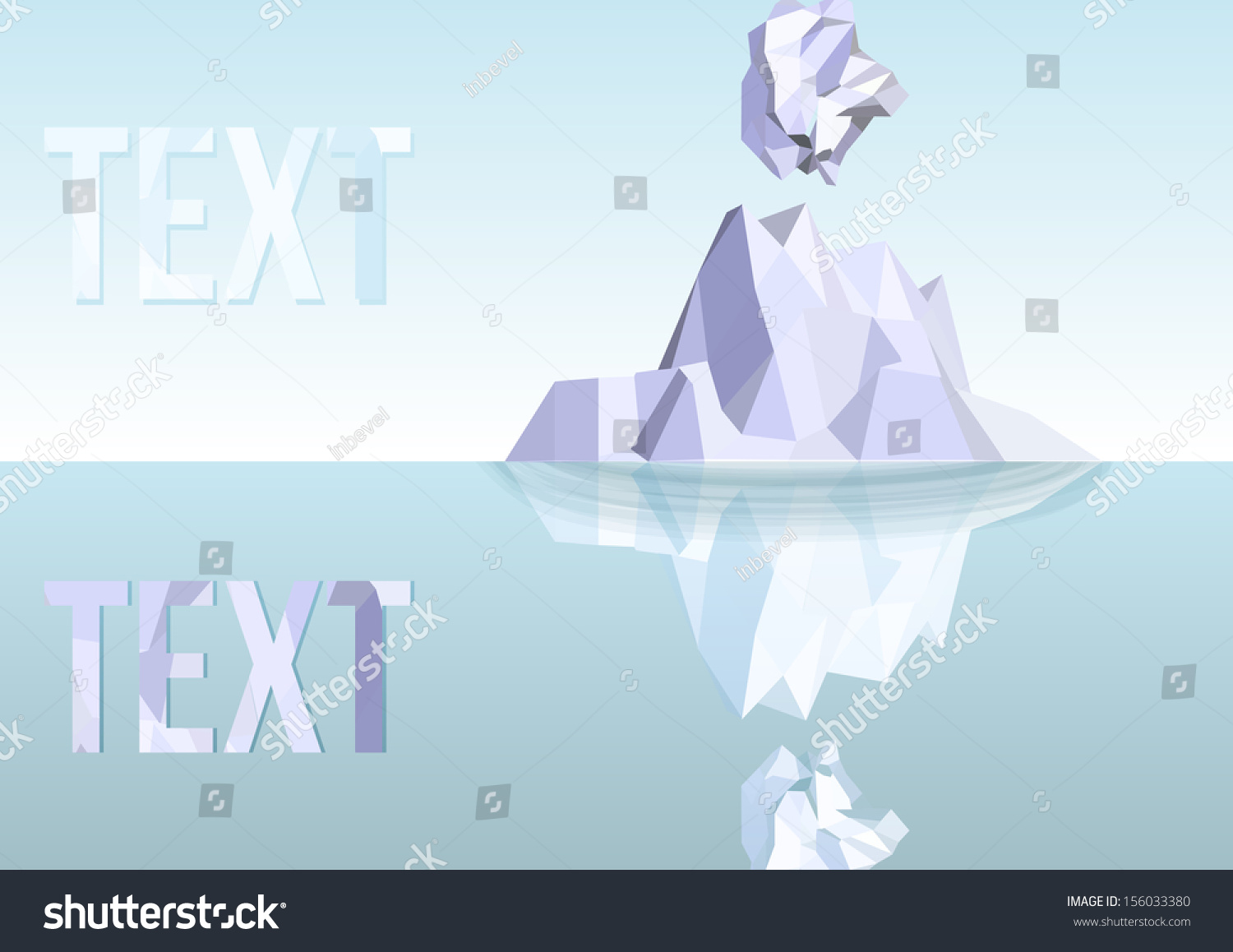 Iceberg Reflection Vector Illustration Stock Vector (Royalty Free ...
