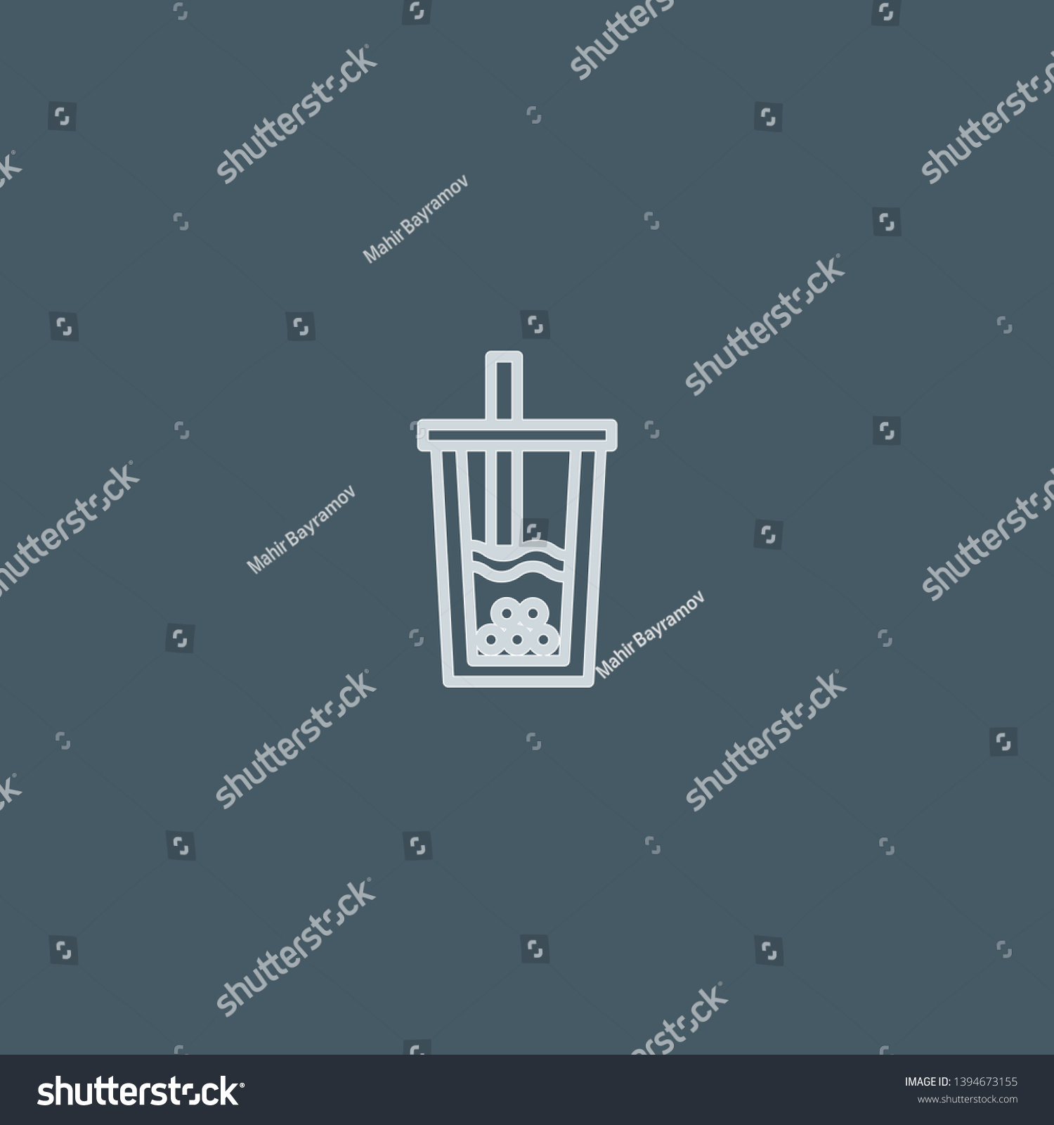 Iced Tea Vector Icon Iced Tea Stock Vector (Royalty Free) 1394673155 ...
