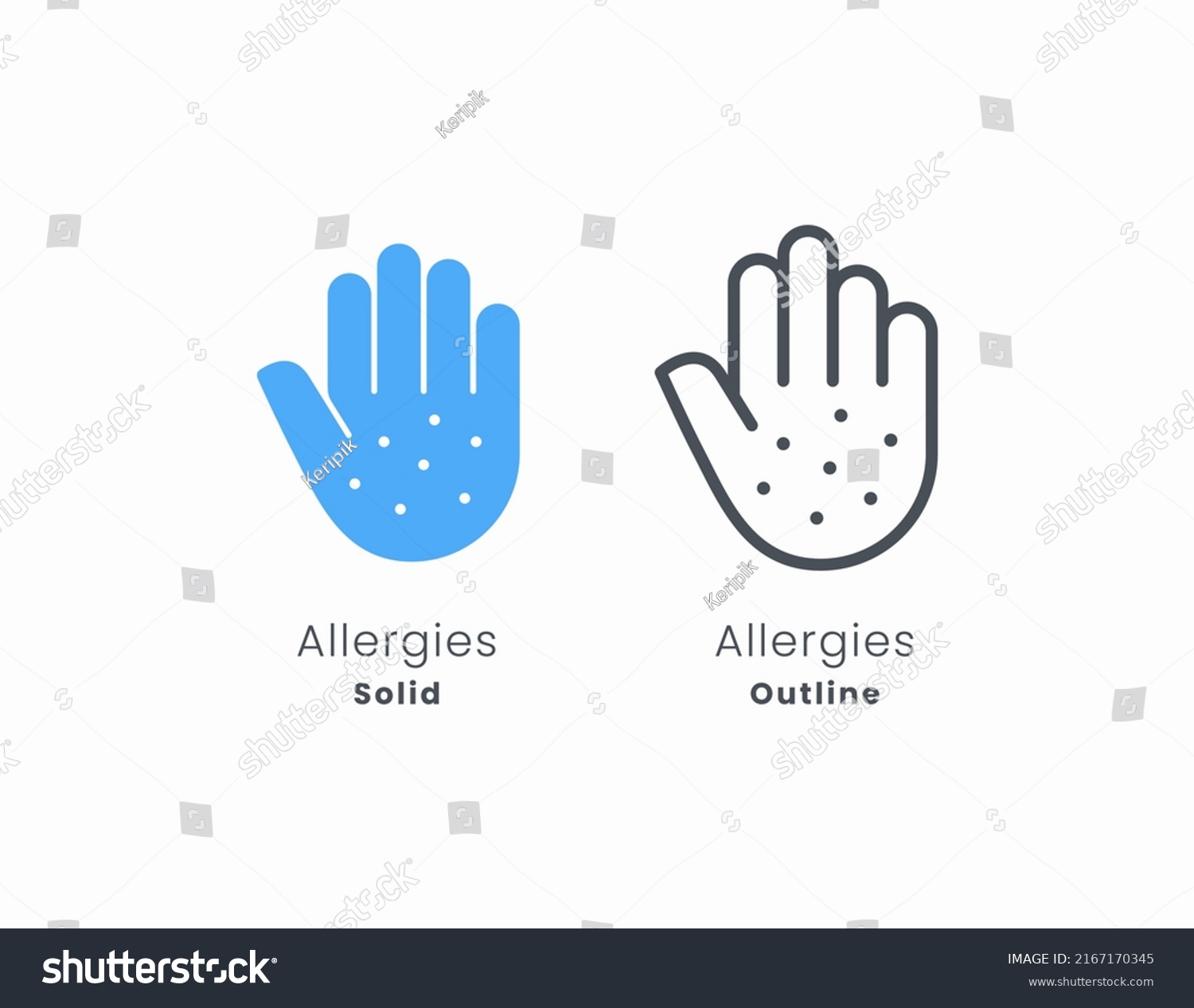 Icon Allergies Solid Outline Graphic Design Stock Vector (Royalty Free ...
