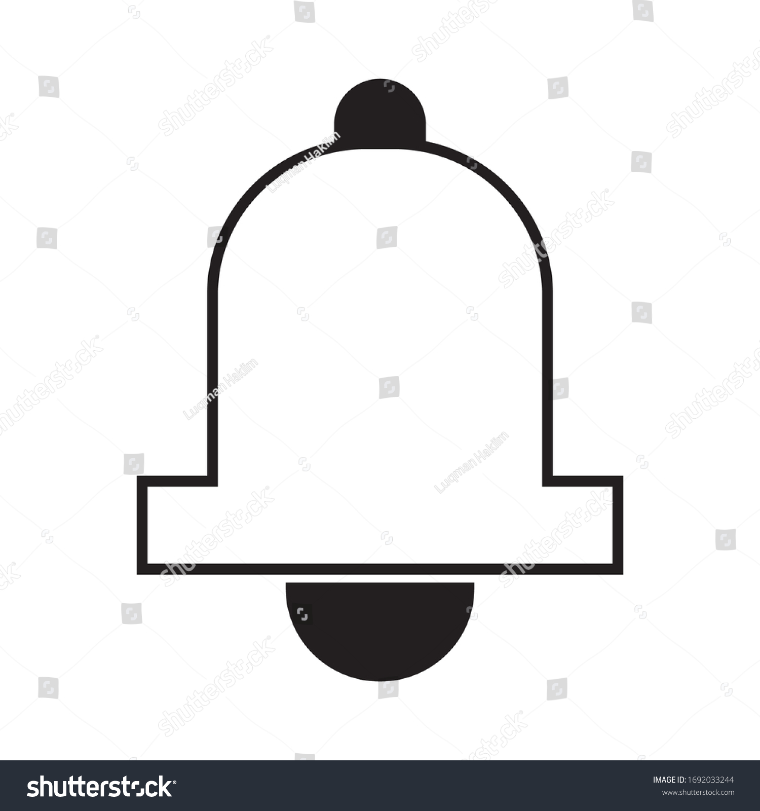 Icon Bell Vector White Background Eps Stock Vector (Royalty Free ...