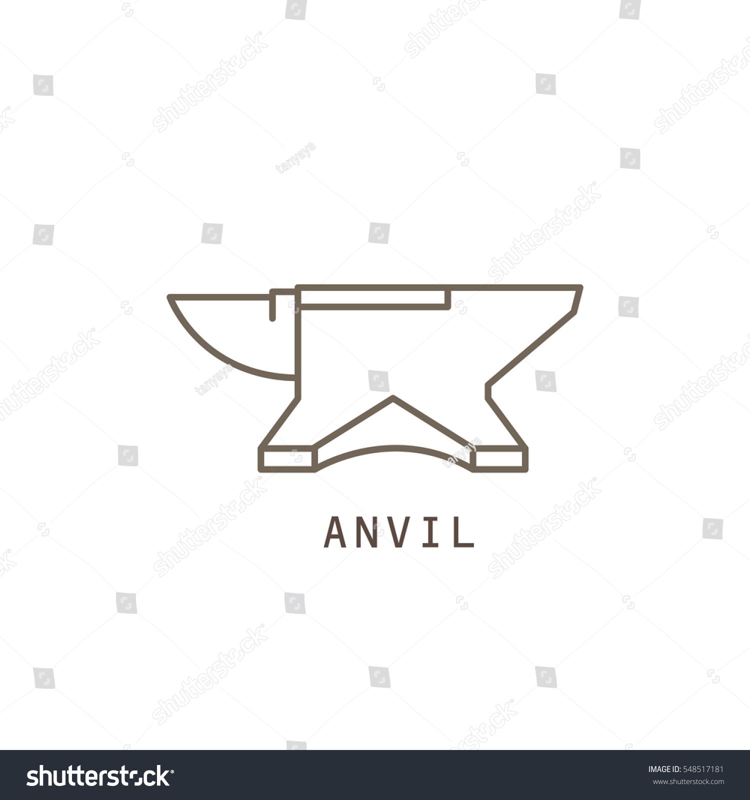 Icon Blacksmiths Anvil Vector Illustration Stock Vector (Royalty Free ...