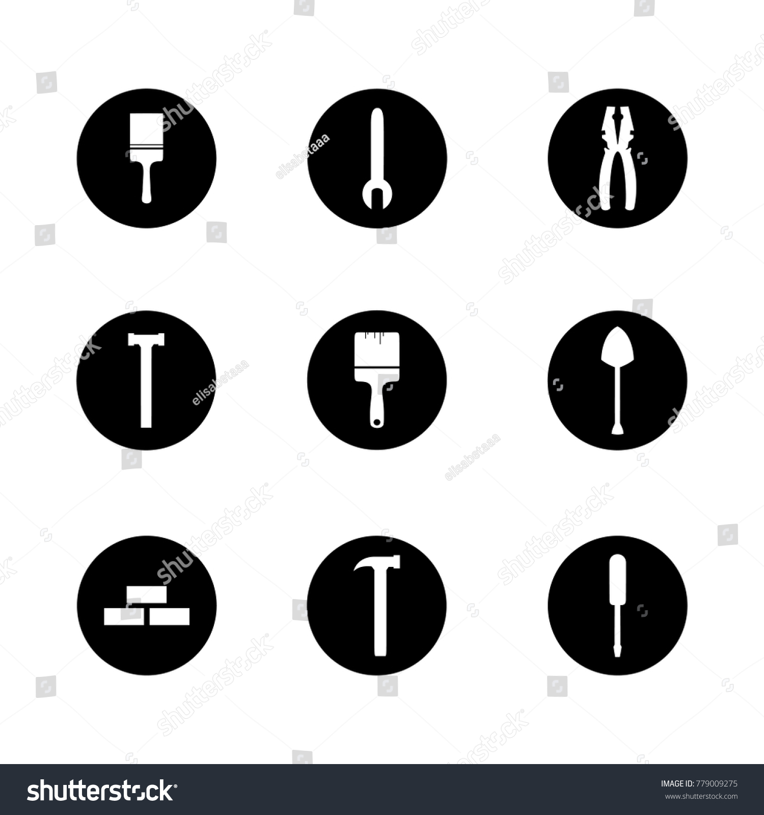Icon Build Construction Backgroundvector Illustration Stock Vector ...