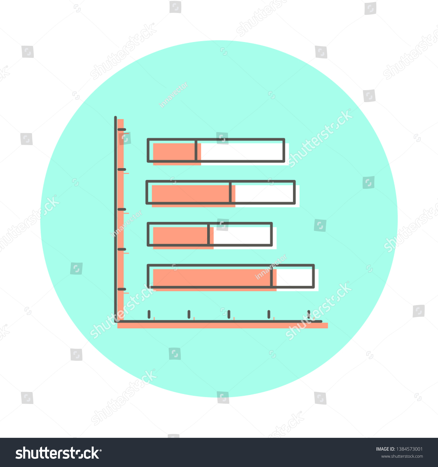 Icon Chart Line Logo Style Website Stock Vector (Royalty Free ...