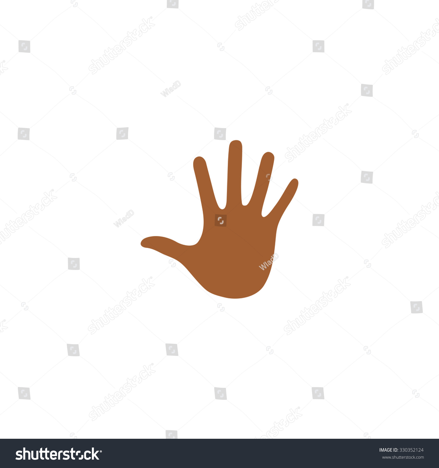 Icon Handprint Stock Vector (Royalty Free) 330352124 | Shutterstock