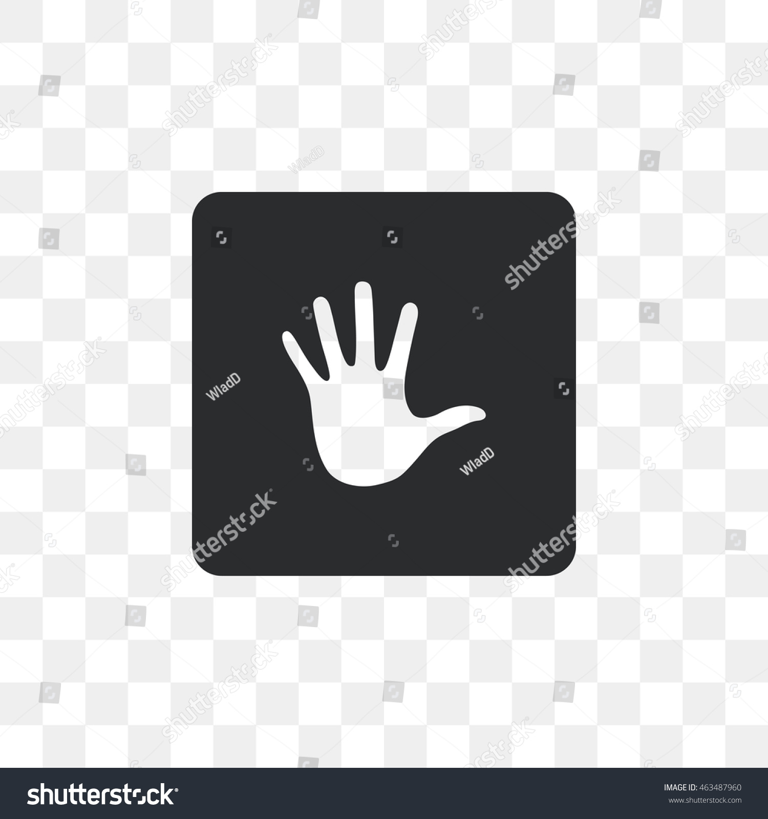 Icon Handprint Stock Vector (Royalty Free) 463487960 | Shutterstock