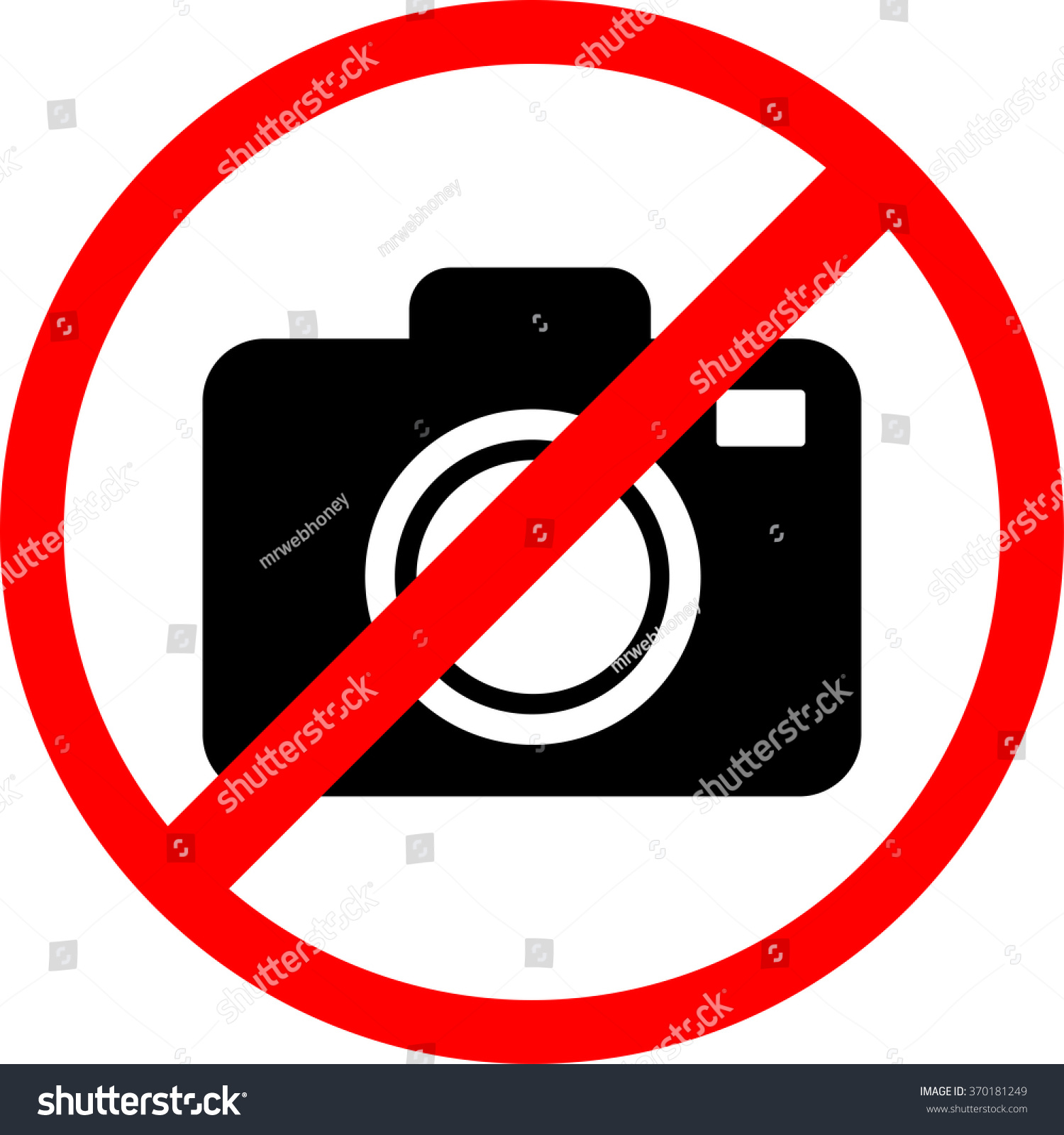 Icon Forbidden Use Camera Stock Vector 370181249 - Shutterstock
