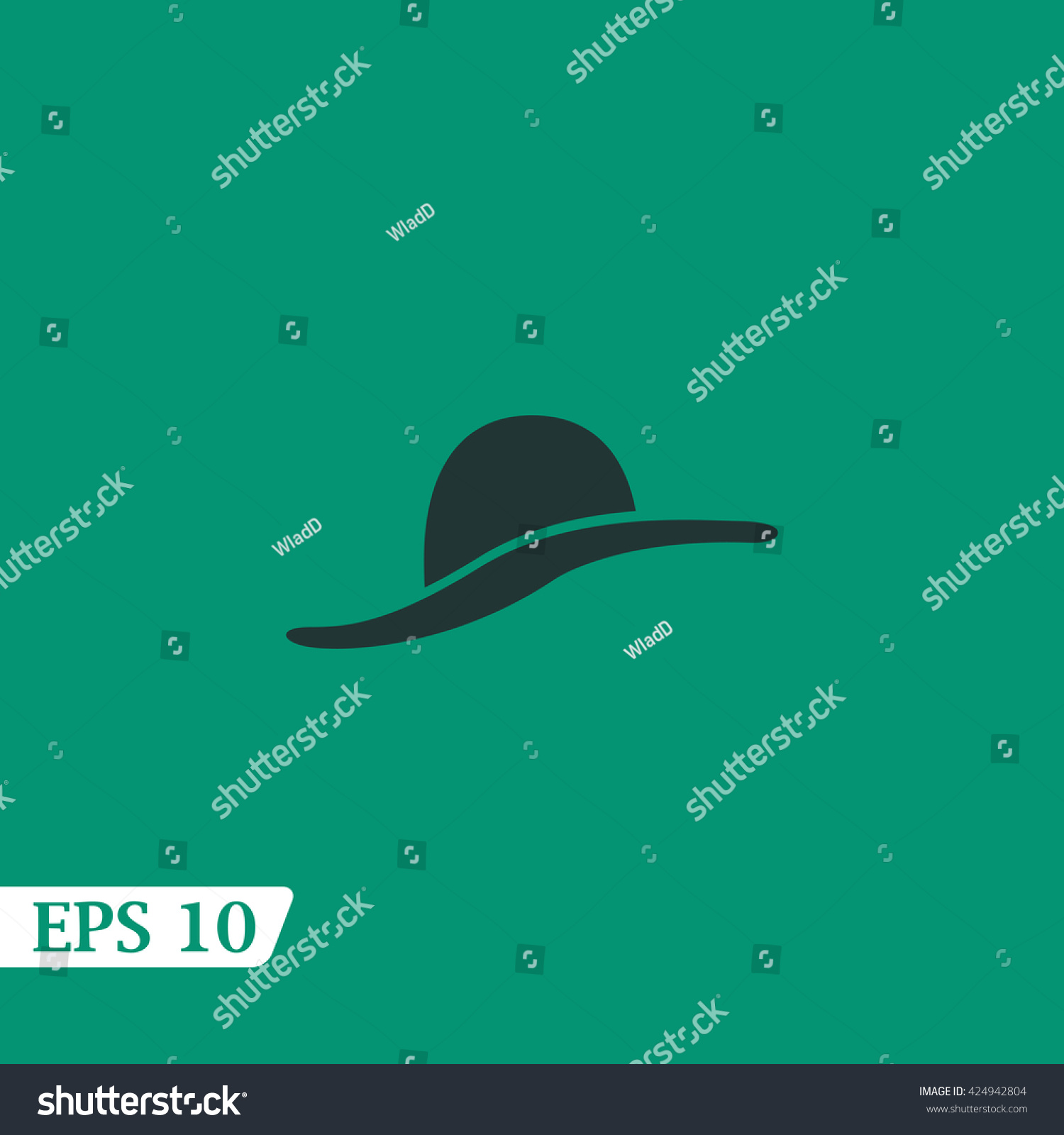 Icon Ladies Hats: vector de stock (libre de regalías) 424942804 ...