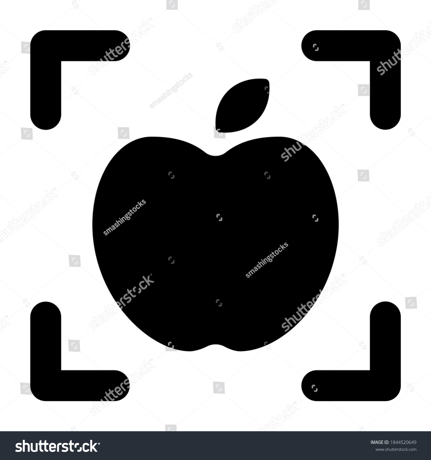Icon Fruit Recognition Solid Design Stock Vector (Royalty Free ...