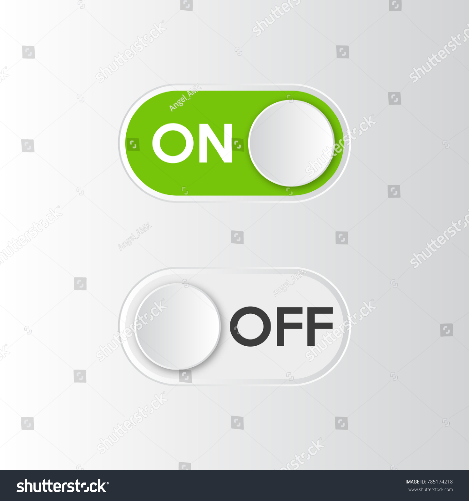 Botón de interruptor de alternancia de: vector de stock (libre de ...