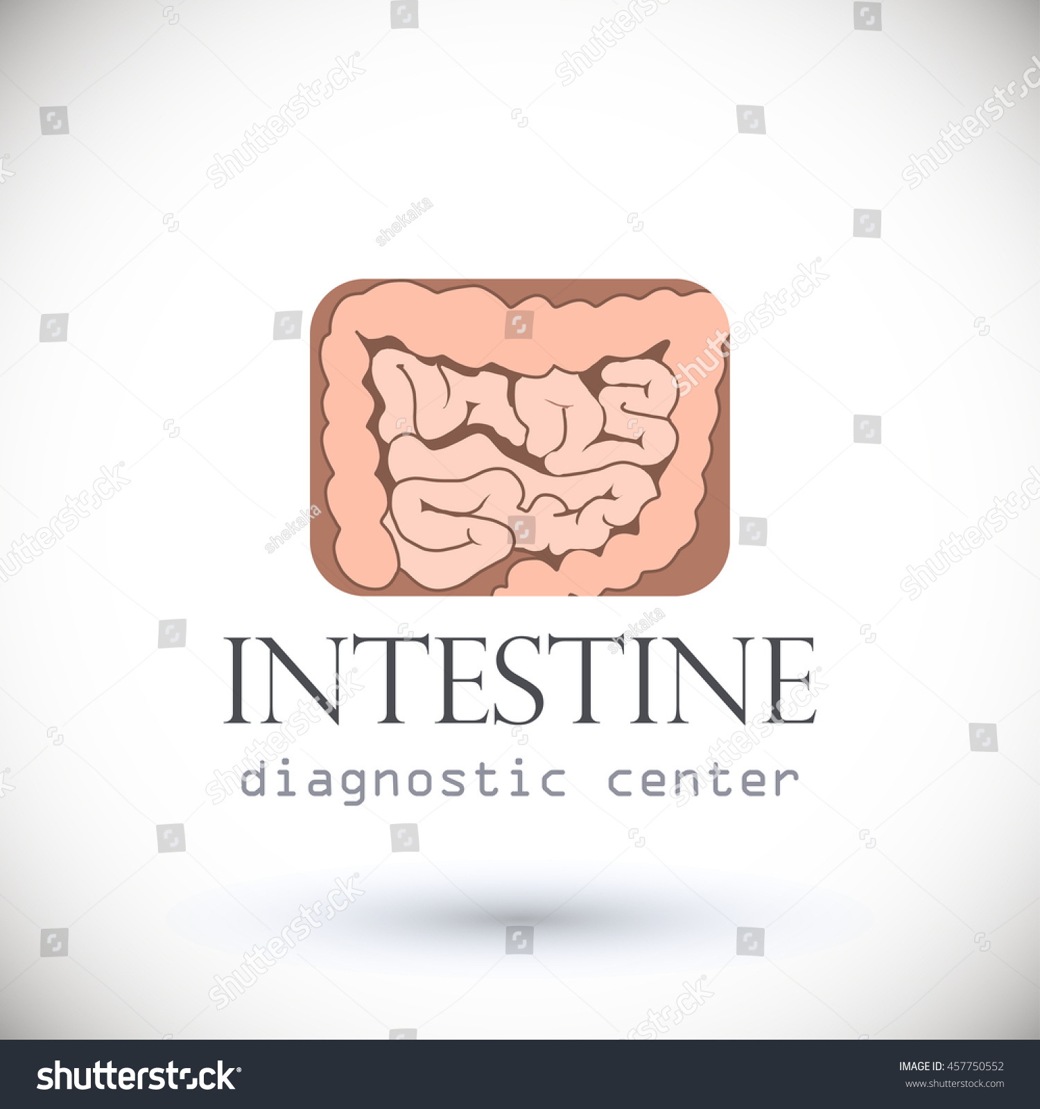Icon Rectangular Intestine Medical Logo Vector Stock Vector (Royalty ...
