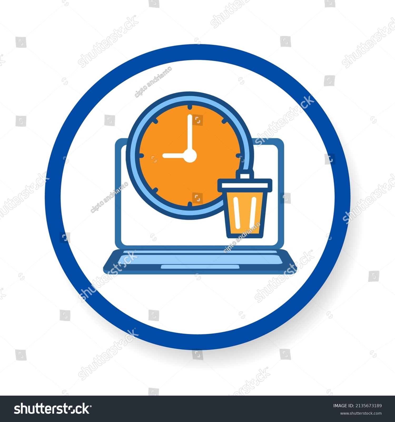 Icon Reduce Wasted Time Vector Illustration Stock Vector (Royalty Free ...
