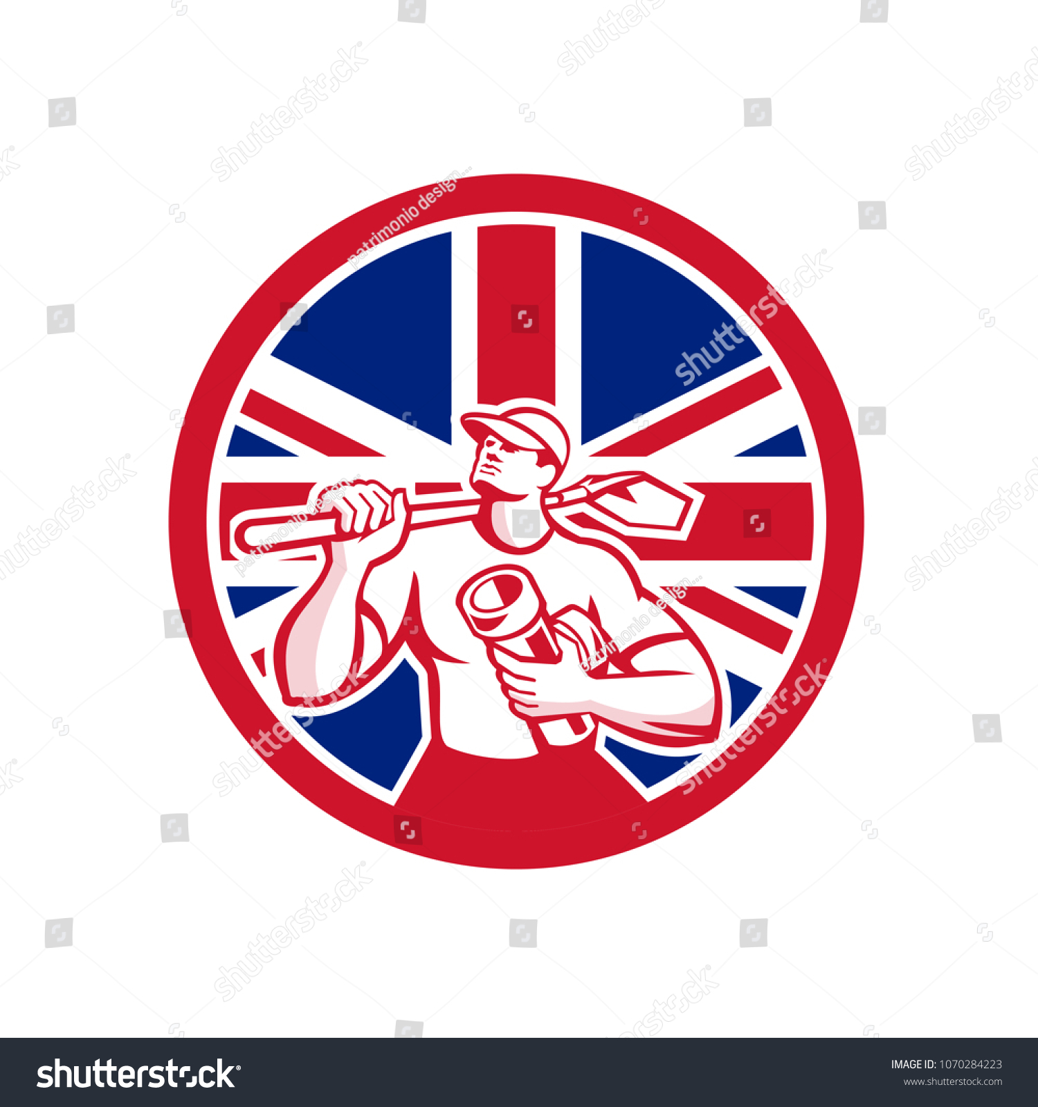 Icon Retro Style Illustration British Drainlayer Stock Vector (Royalty ... Icon Retro Style Illustration British Drainlayer Stock Vector (Royalty ...