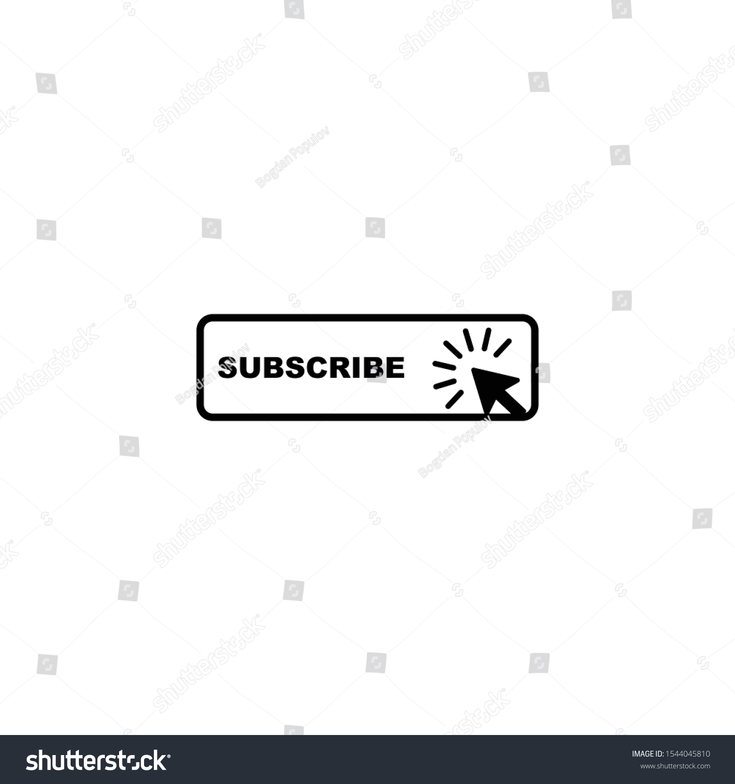 Icon Rounded Subscribe Button Cursor Click Stock Vector (Royalty Free ...