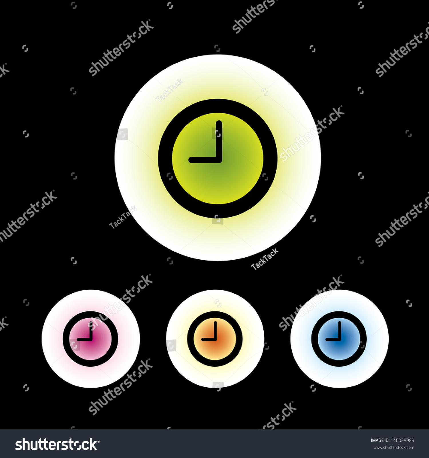 Icon Set Black Background Use Stock Vector (Royalty Free) 146028989 ...