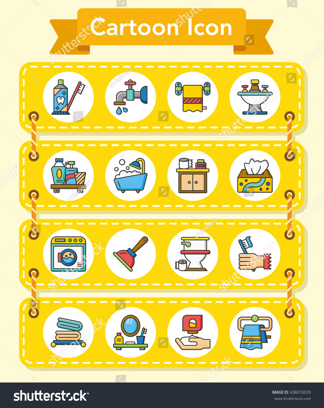 Icon Set Sanitary Vector Stock Vector (Royalty Free) 438070039 ...
