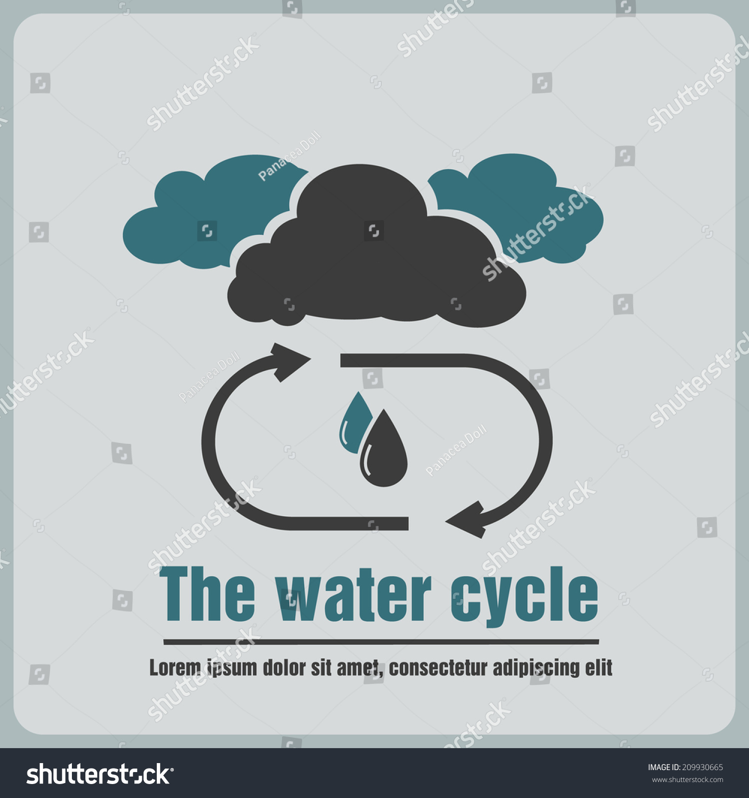 Icon Water Cycle Stock Vector (Royalty Free) 209930665 | Shutterstock