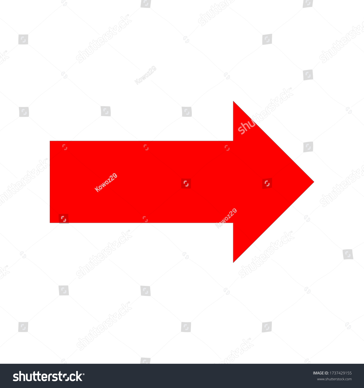 Icon Vector Arrow Minimal Style Stock Vector (Royalty Free) 1737429155