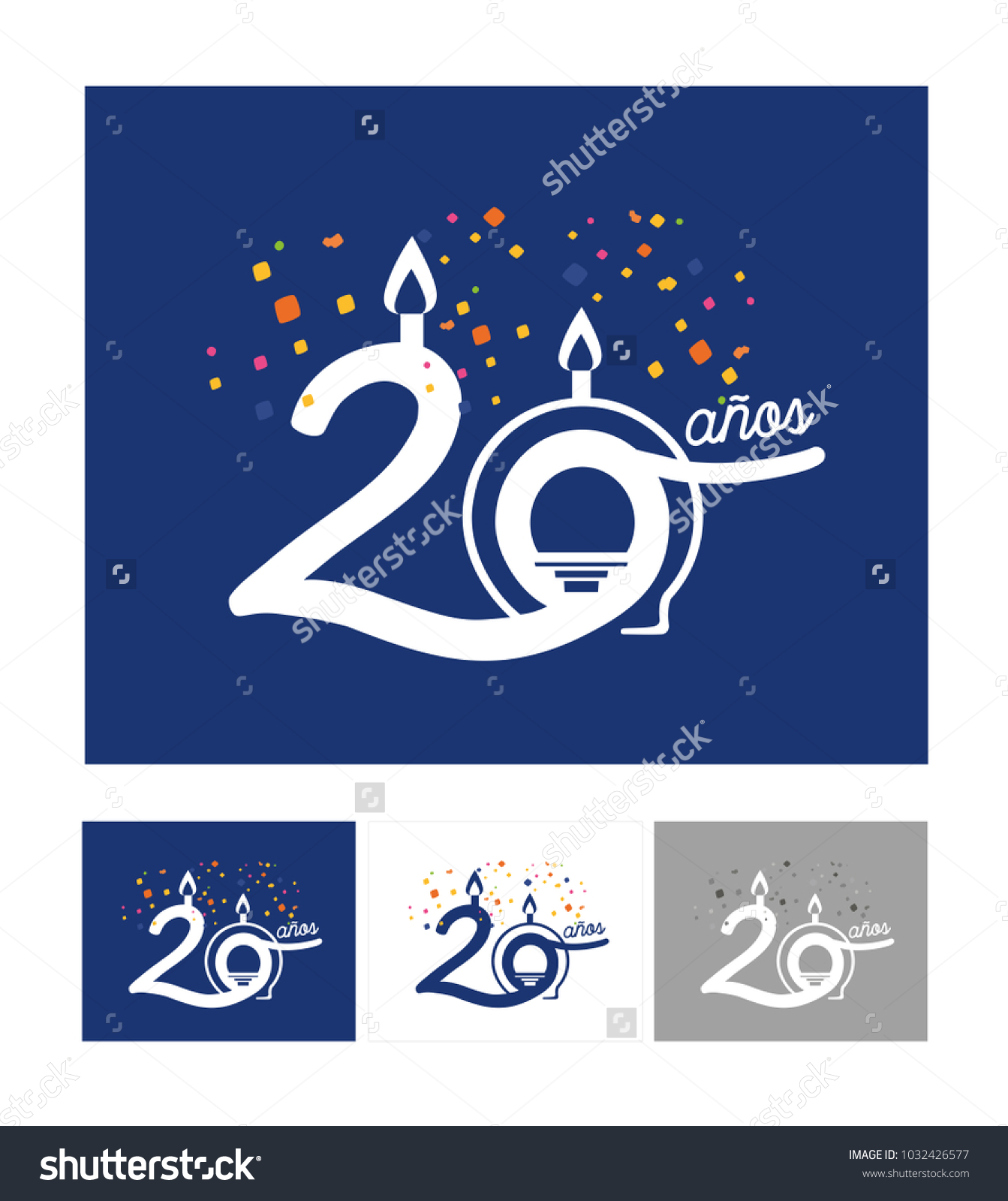 Icon 20 Years Vector Eps Stock Vector (Royalty Free) 1032426577 ...