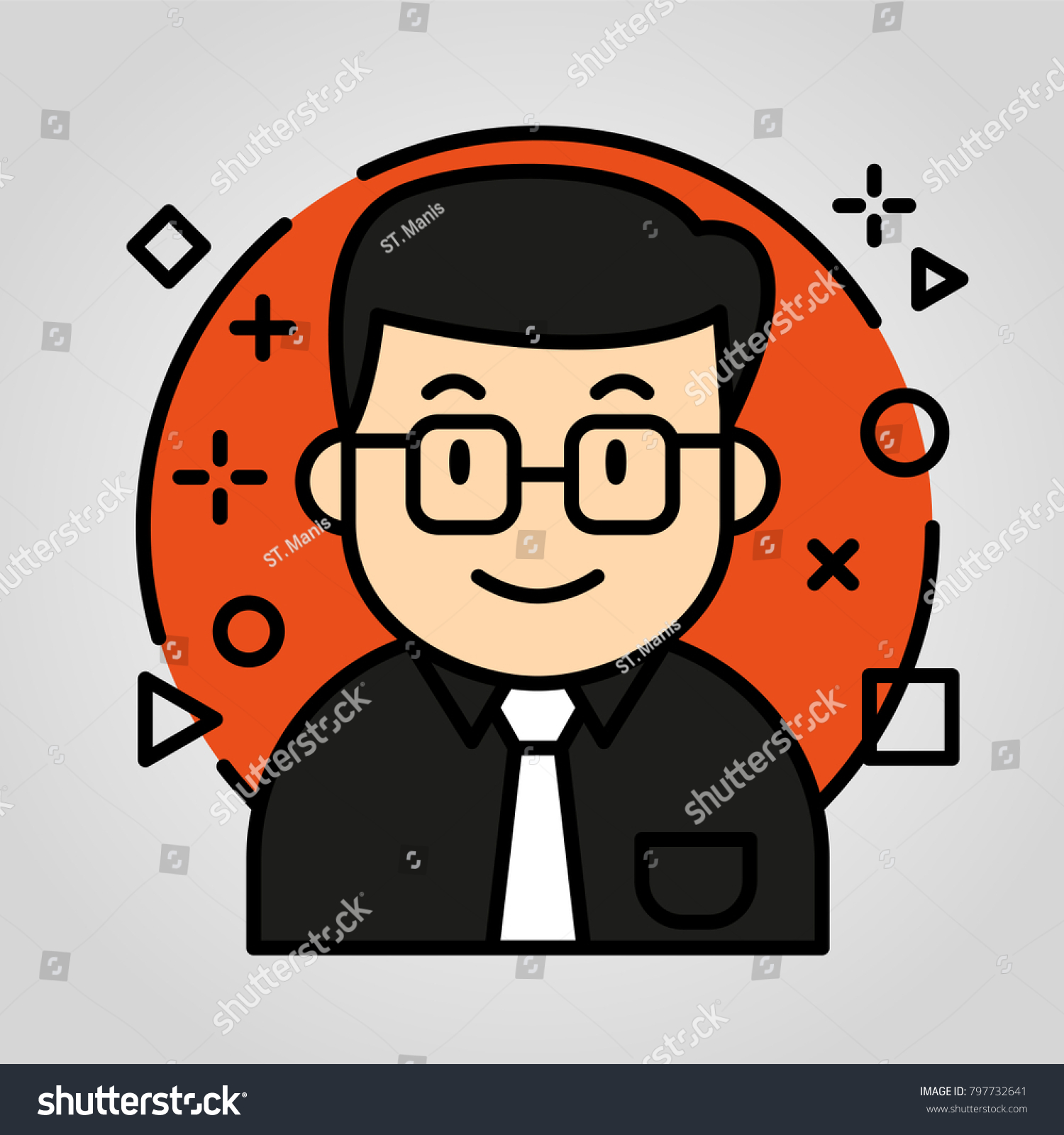 Iconic Avatar Business Stock Vector (Royalty Free) 797732641