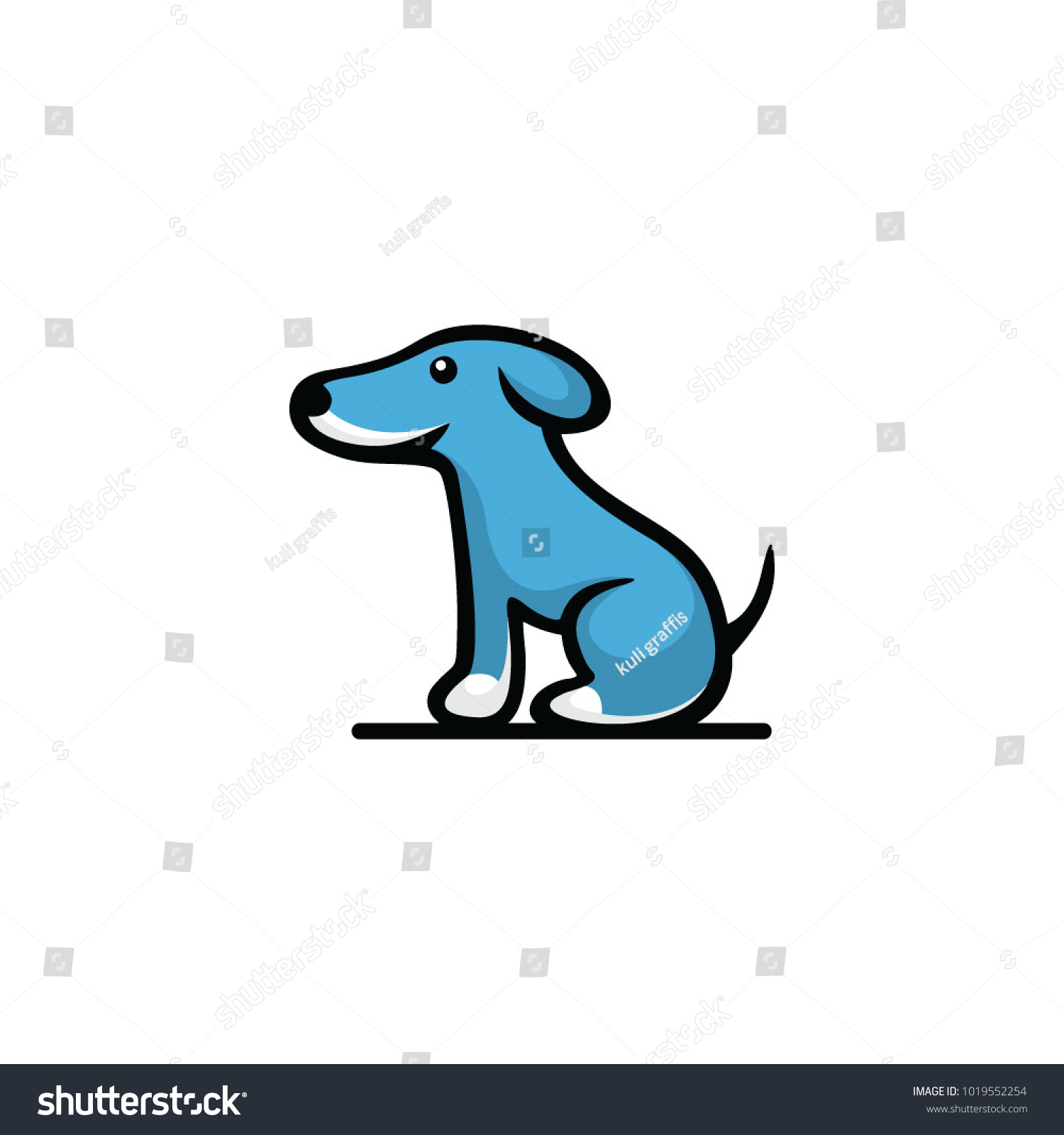 Iconic Dog Four Logo Vector Stock Vector (Royalty Free) 1019552254