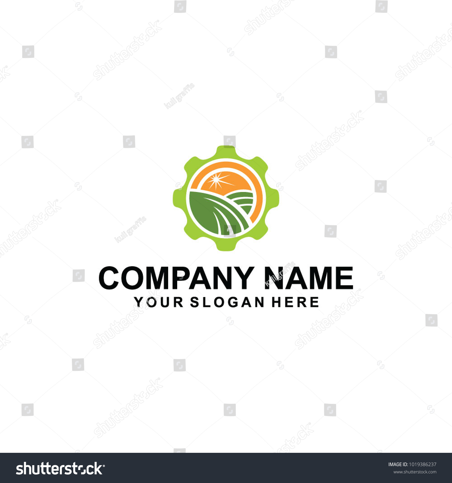Iconic Farms Ten Logo Vector Stock Vector (Royalty Free) 1019386237 ...