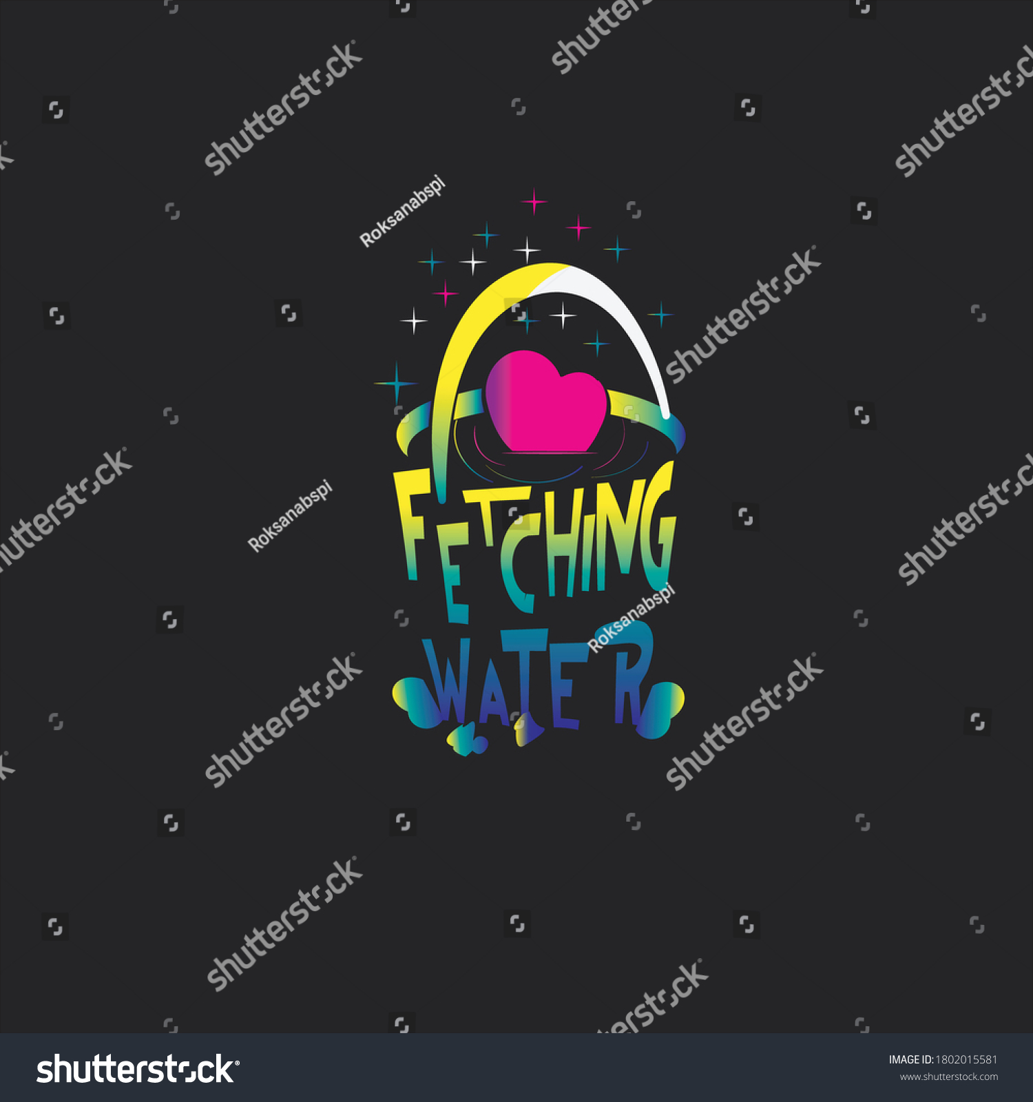 Iconic Text Vector Colorful Logo Design Stock Vector (Royalty Free ...