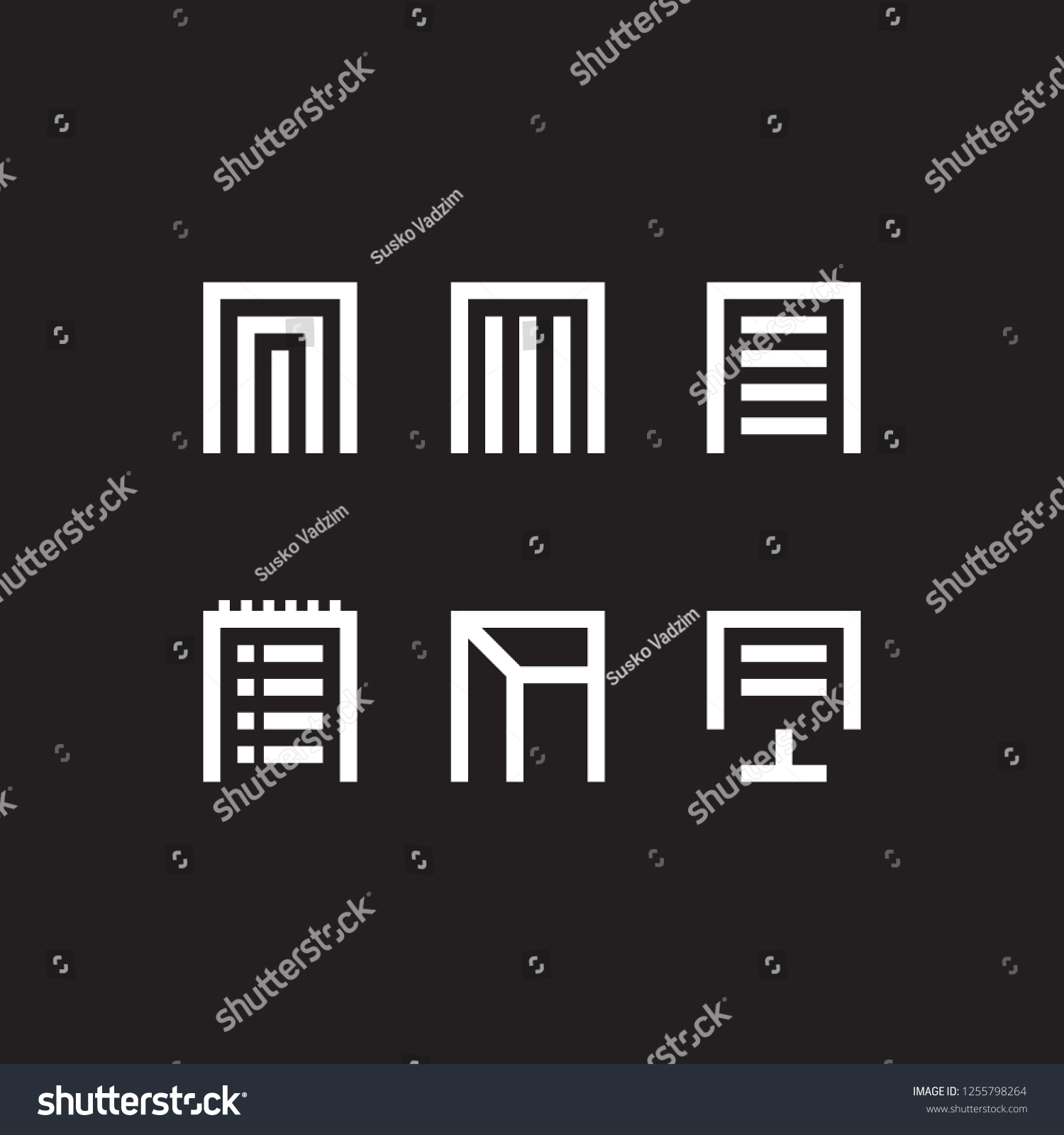 Icons Typography Book Binding Types Stock Vector (Royalty Free ...