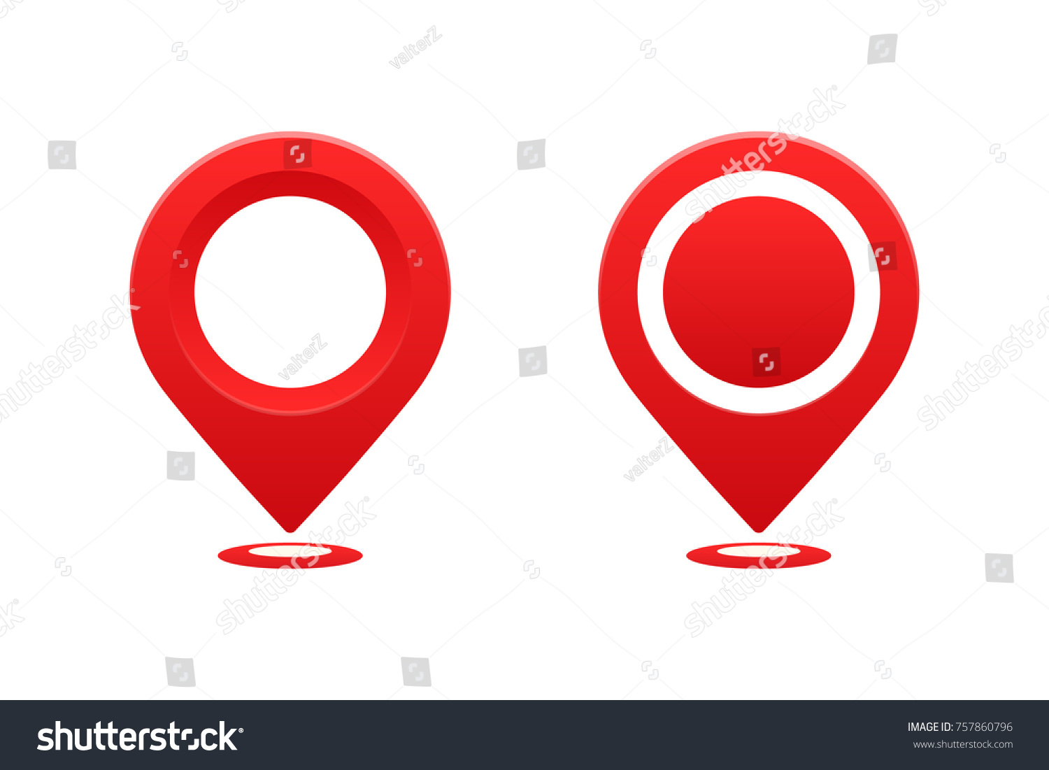 Signo de ubicación de iconos vectorial: vector de stock (libre de ...
