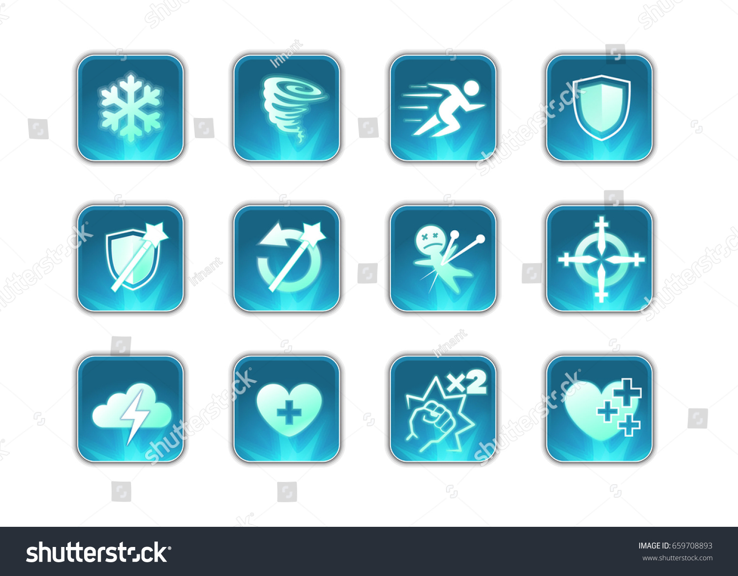 Icons Spells Game Ui Stock Vector (Royalty Free) 659708893 | Shutterstock