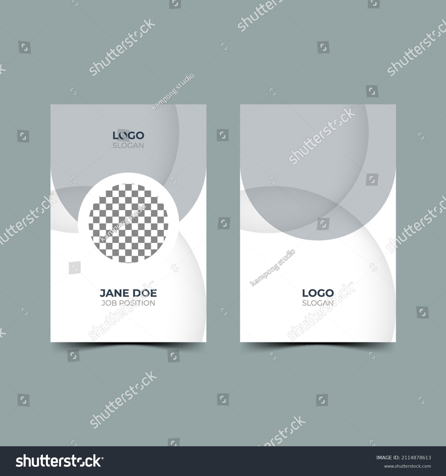 Id Card Design Template Abstract Shape Stock Vector (Royalty Free ...