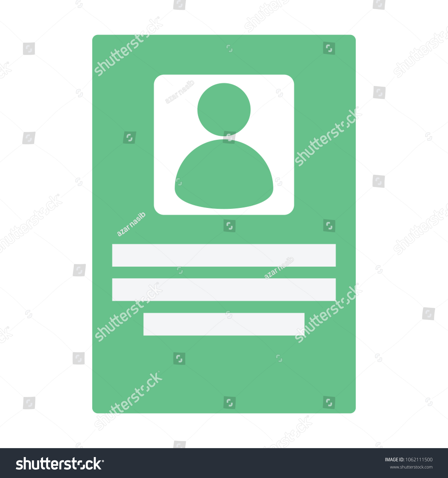 Id Card Icon Stock Vector (Royalty Free) 1062111500 | Shutterstock