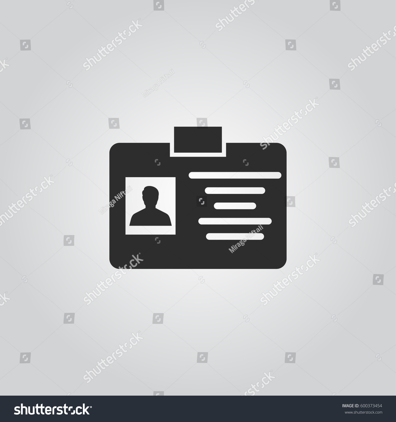 Id Card Icon Stock Vector (Royalty Free) 600373454 | Shutterstock