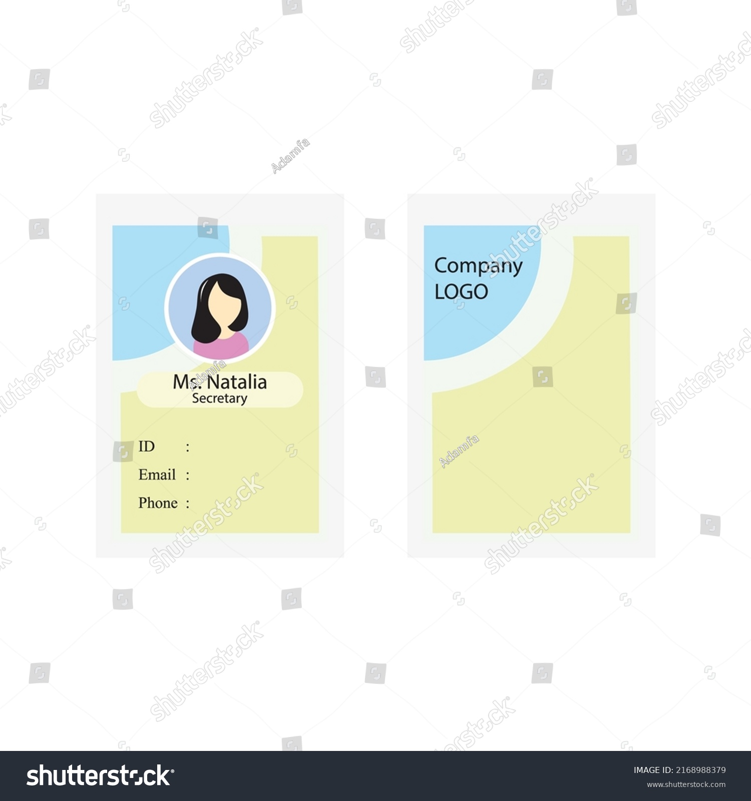 Id Card Icon Logo Vector Design Stock Vector (Royalty Free) 2168988379 ...