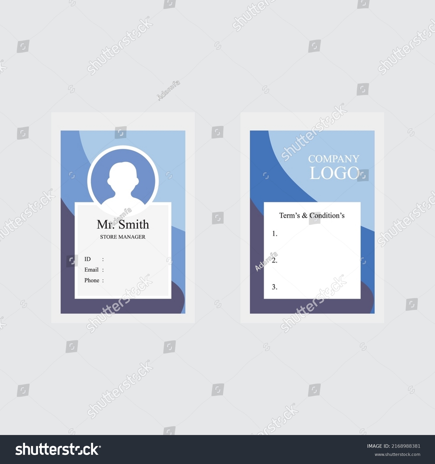 Id Card Icon Logo Vector Design Stock Vector (Royalty Free) 2168988381 ...