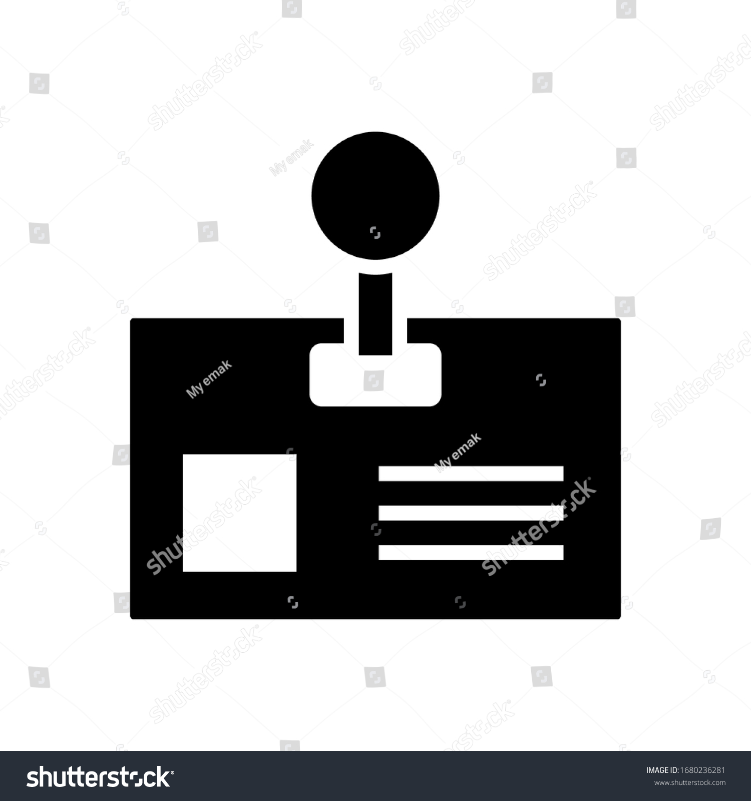 Id Card Icon Vector Isolated Template Stock Vector (Royalty Free ...