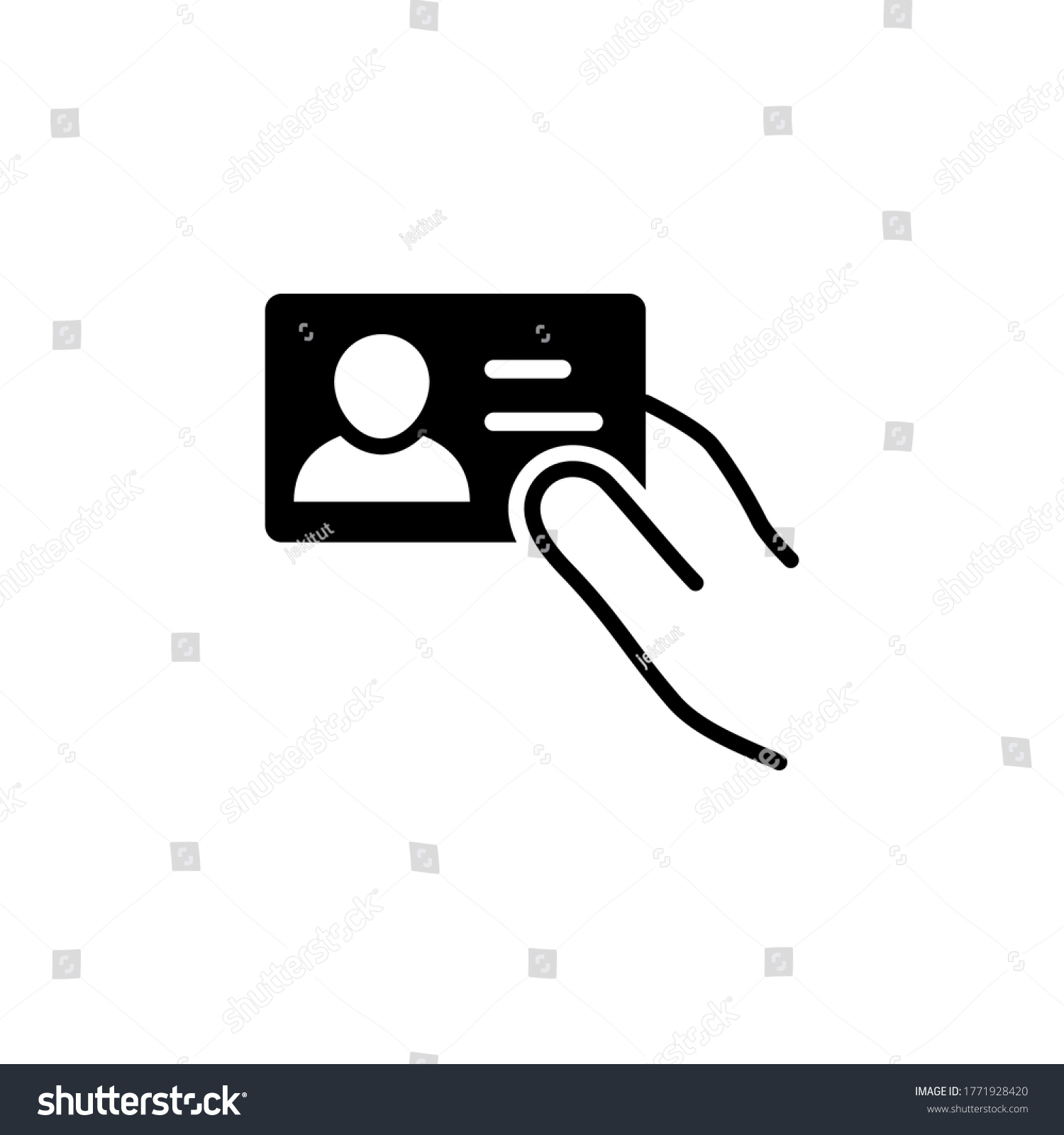 Id Card Icon Vector Symbol Template Stock Vector (Royalty Free ...