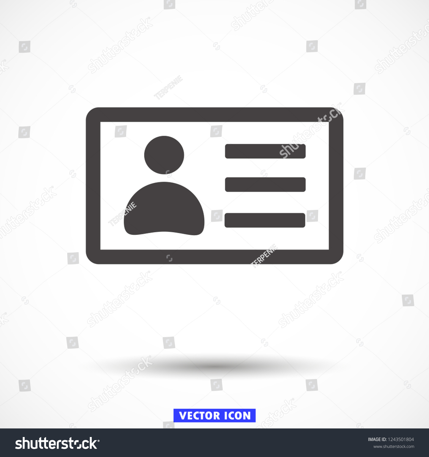 Id Card Line Icon Stock Vector (Royalty Free) 1243501804 | Shutterstock