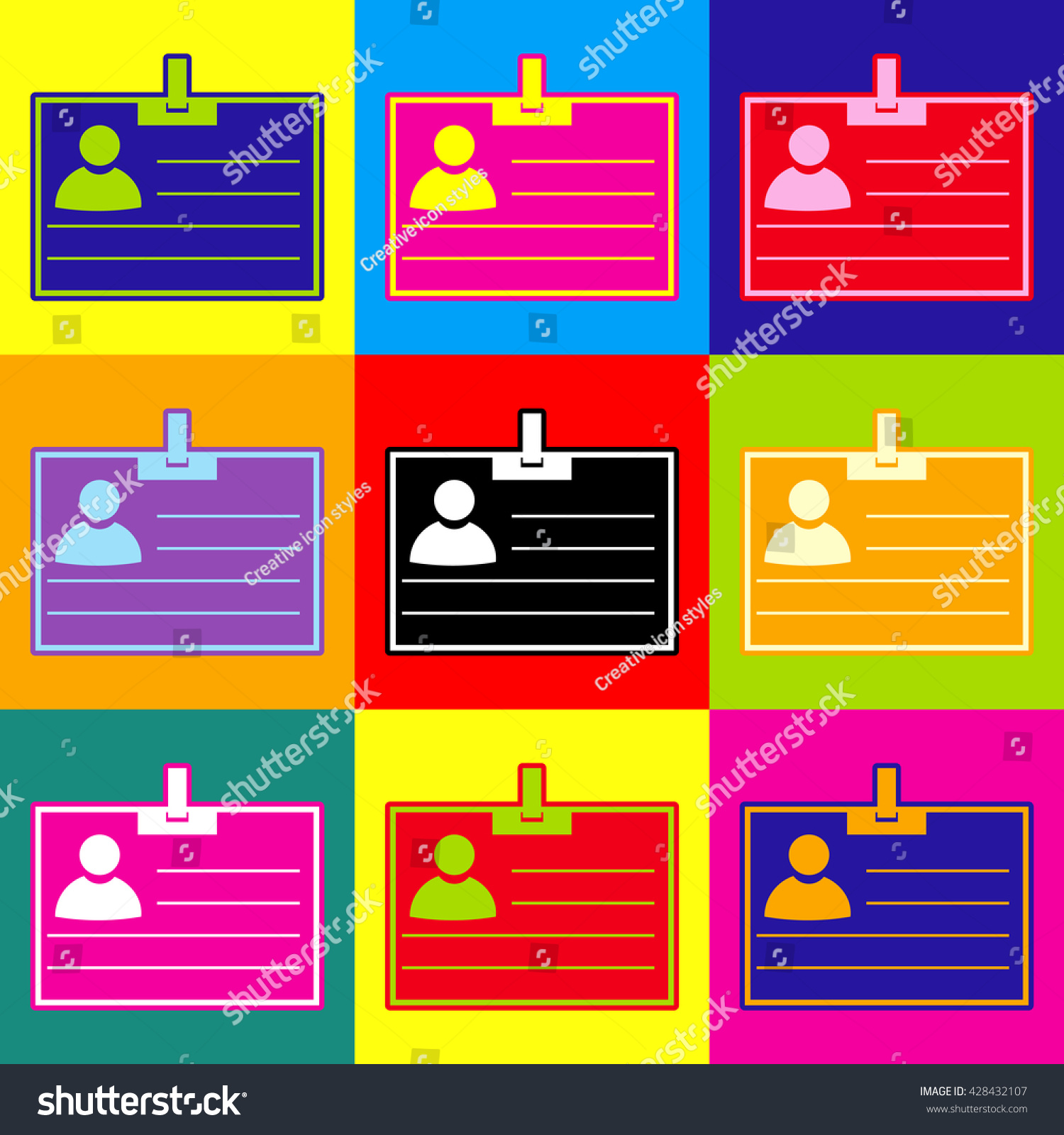 Id Card Sign Stock Vector (Royalty Free) 428432107 | Shutterstock