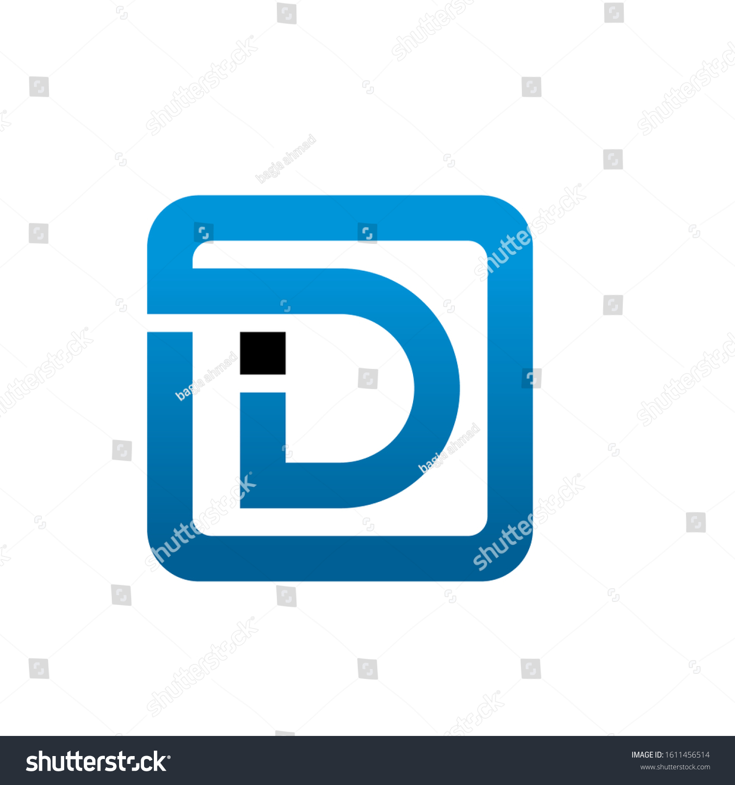Id Logo Design Simple Modern Template Stock Vector (Royalty Free ...