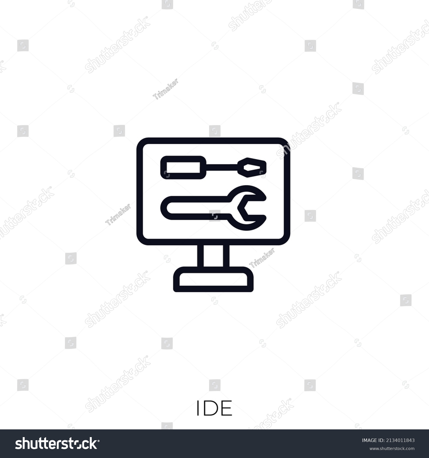 Ide Icon Outline Style Icon Design Stock Vector (Royalty Free) 2134011843