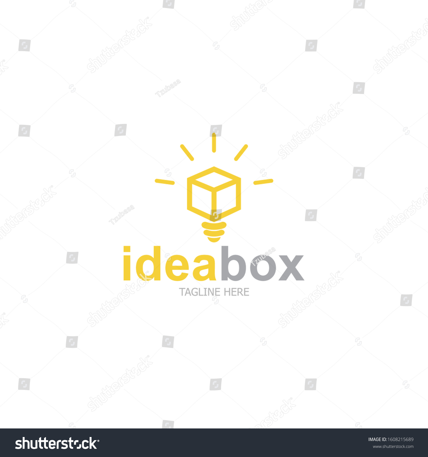 Idea Box Logo Design Vector Illustration Stock Vector (Royalty Free ...
