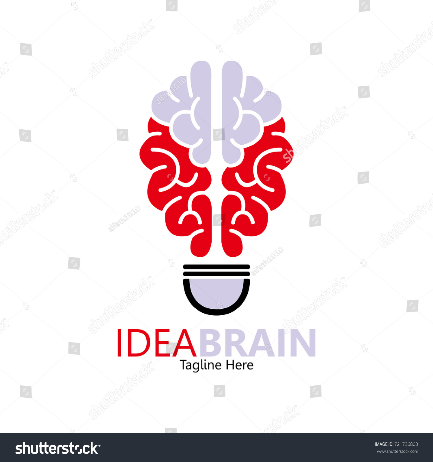 Idea Brain Logo Vector Ilustration Eps Stock Vector (Royalty Free ...
