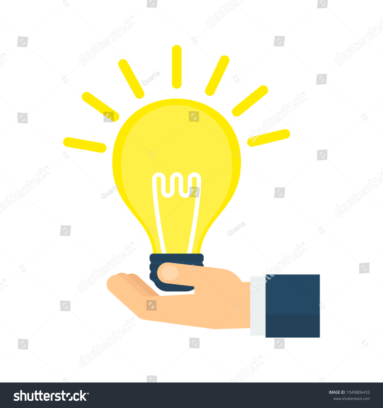 Idea Concept Flat Vector Cartoon Illustration Stock Vector (Royalty ...