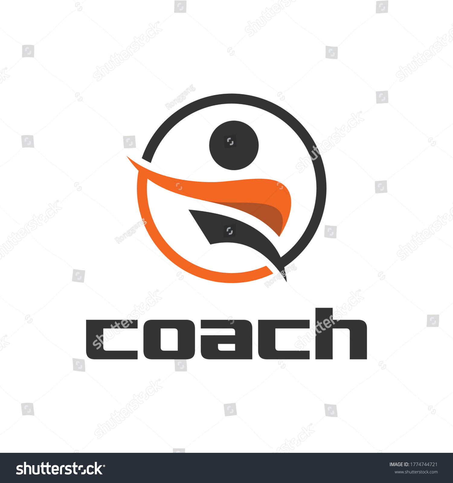 Idea Concept Logo Coach Training: เวกเตอร์สต็อก (ปลอดค่าลิขสิทธิ์ ...