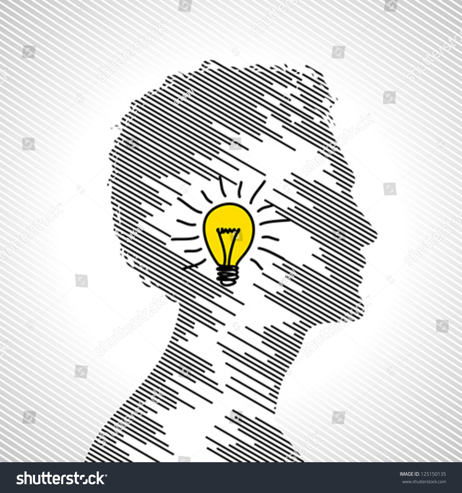 Idea Concept Human Head Stock Vector (Royalty Free) 125150135