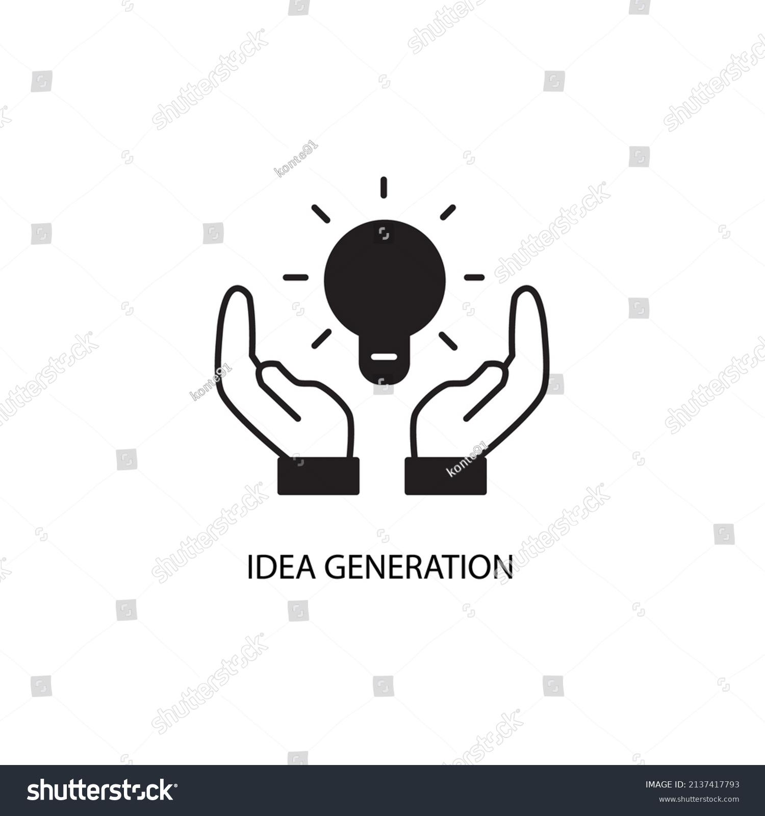 Idea Generation Icons Symbol Vector Elements Stock Vector (Royalty Free ...