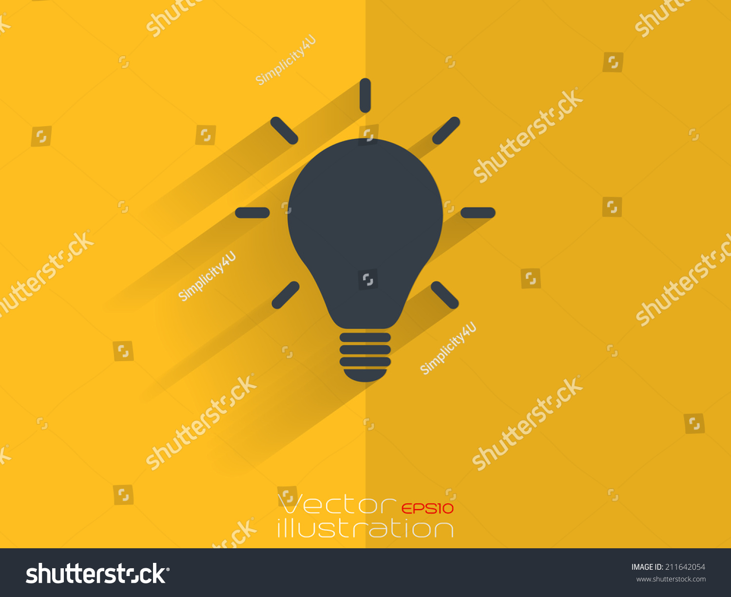 Idea Icon On Yellow Backgroundeps10 Stock Vector (Royalty Free ...