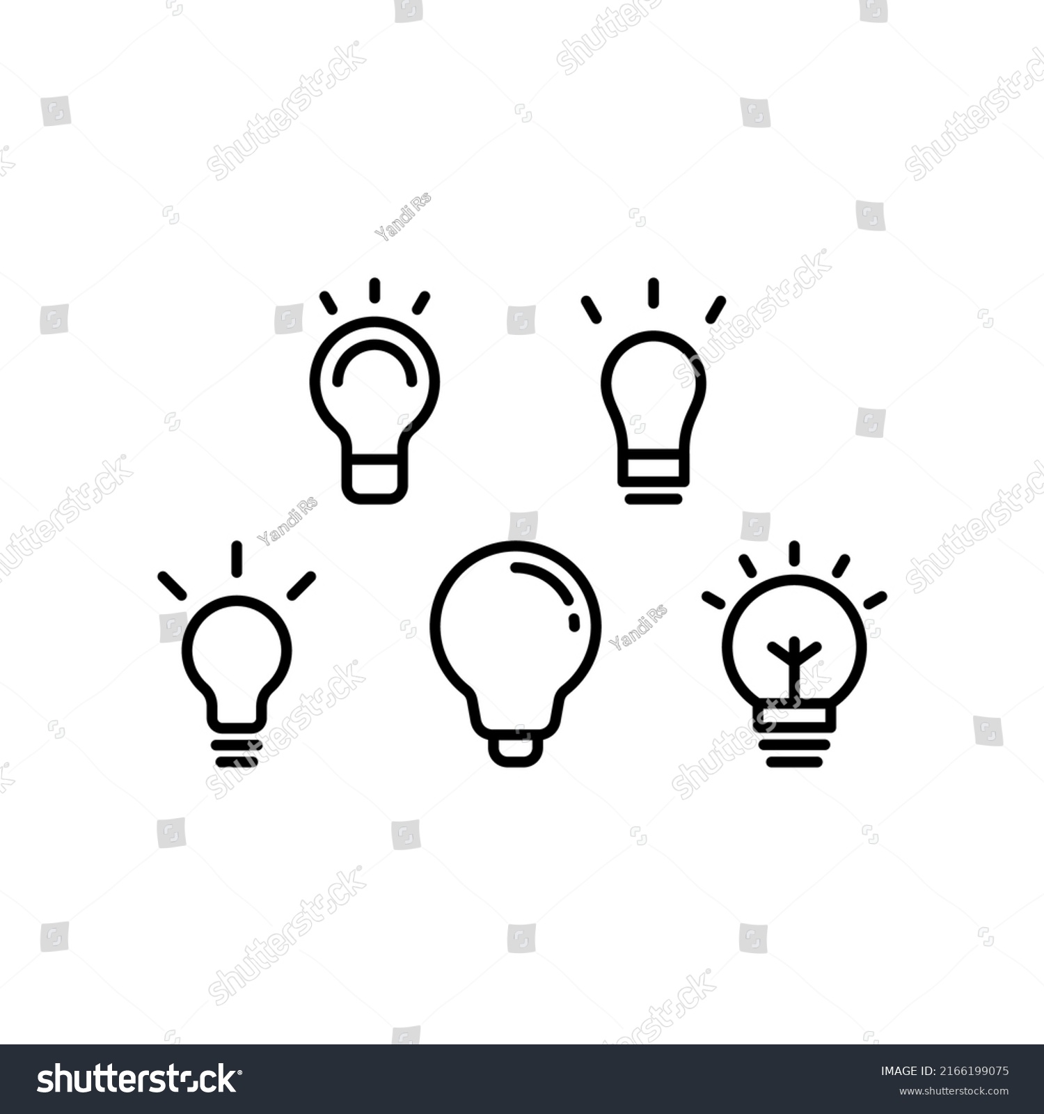 Idea Icon Set Vector Symbol Design Stock Vector (Royalty Free ...